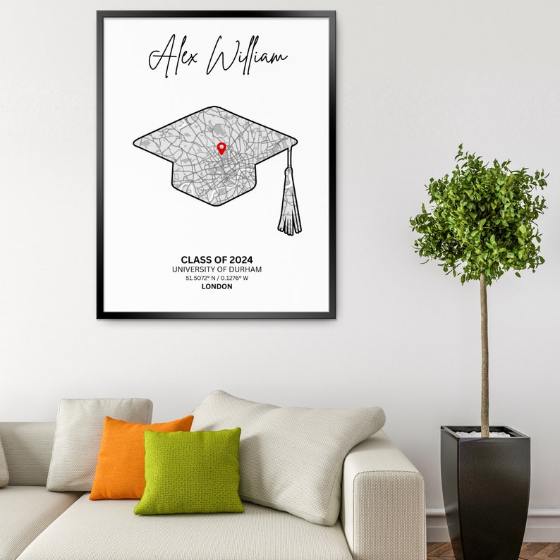 2026 Graduation Print Map Gift – for Daughter, Son’s Convocation ...