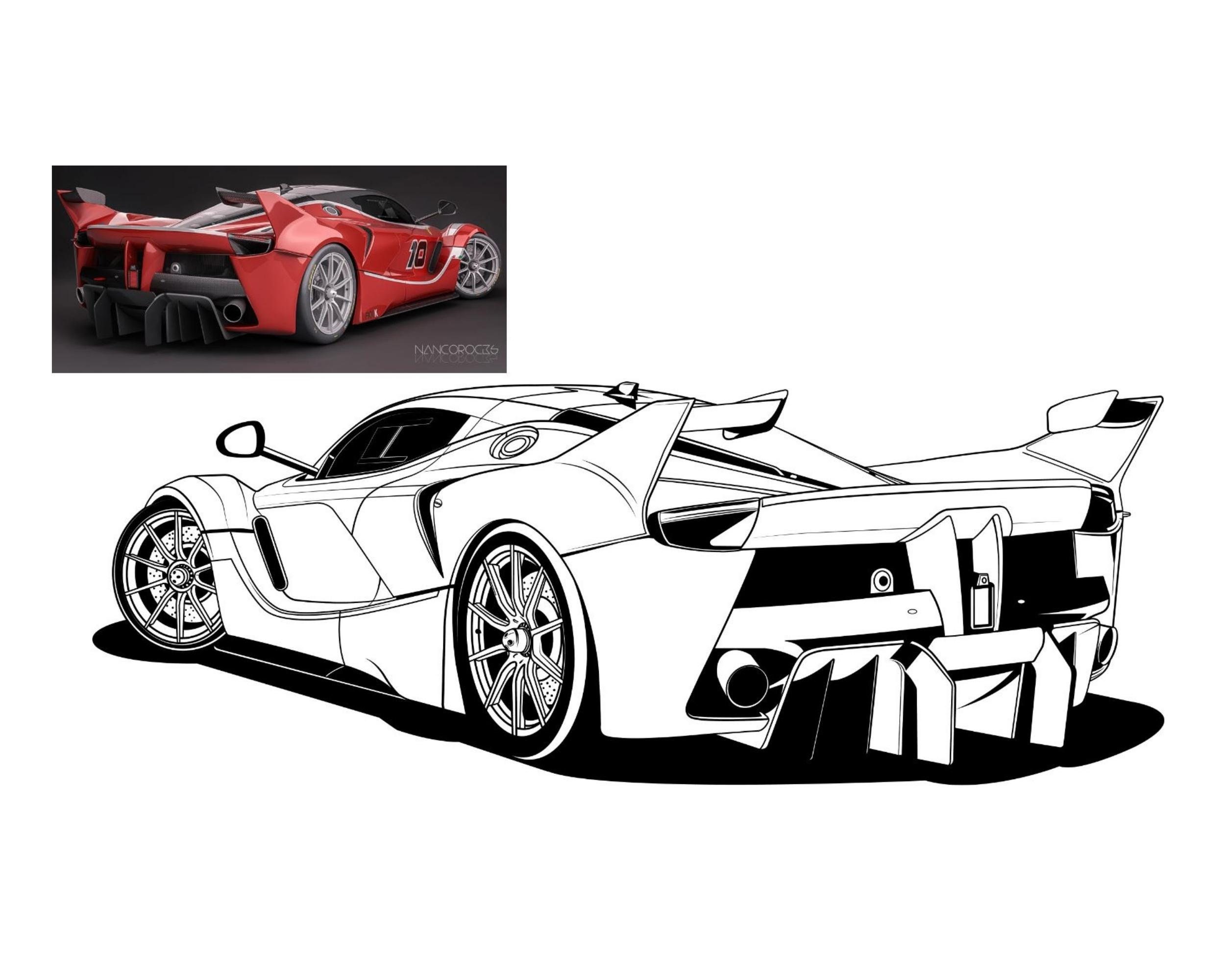 Ferrari Fxx Coloring Pages