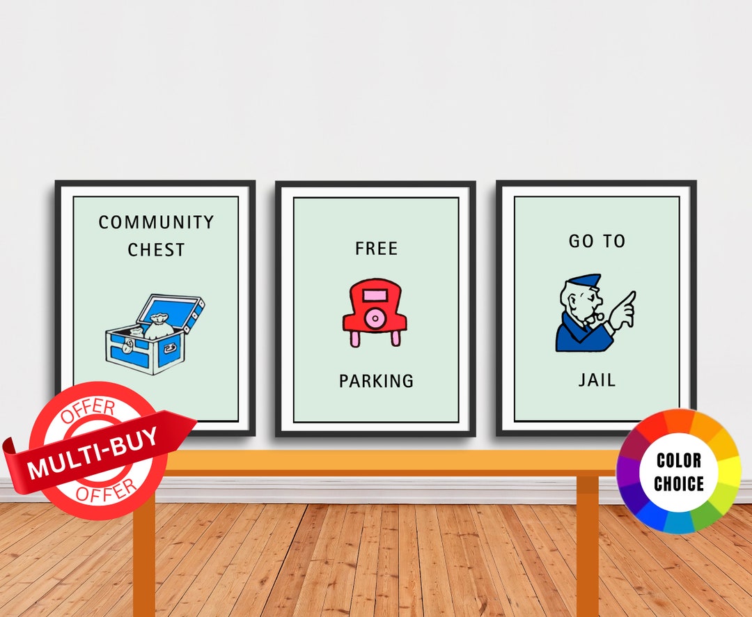 Personalized Monopoly Print Wall Art Poster, House Warming New Owner ...