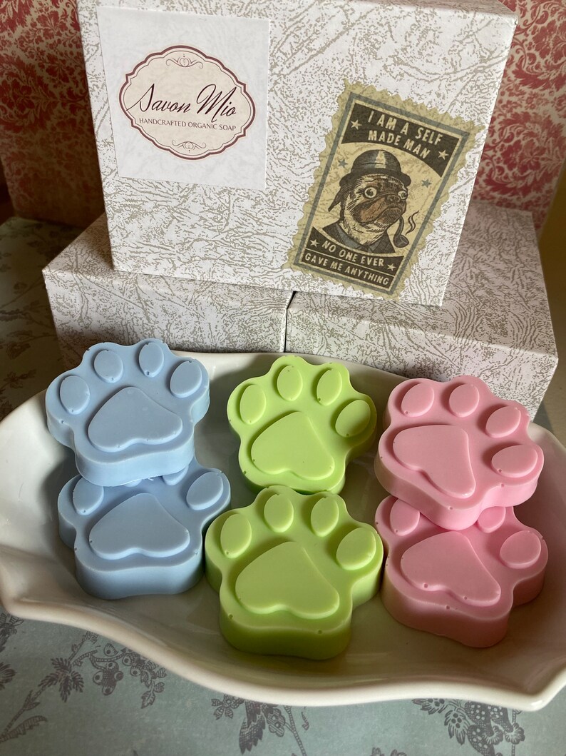 From Your Paw-py - Dog Paw Shaped Soap for Adults & Children, Blue Pink ...