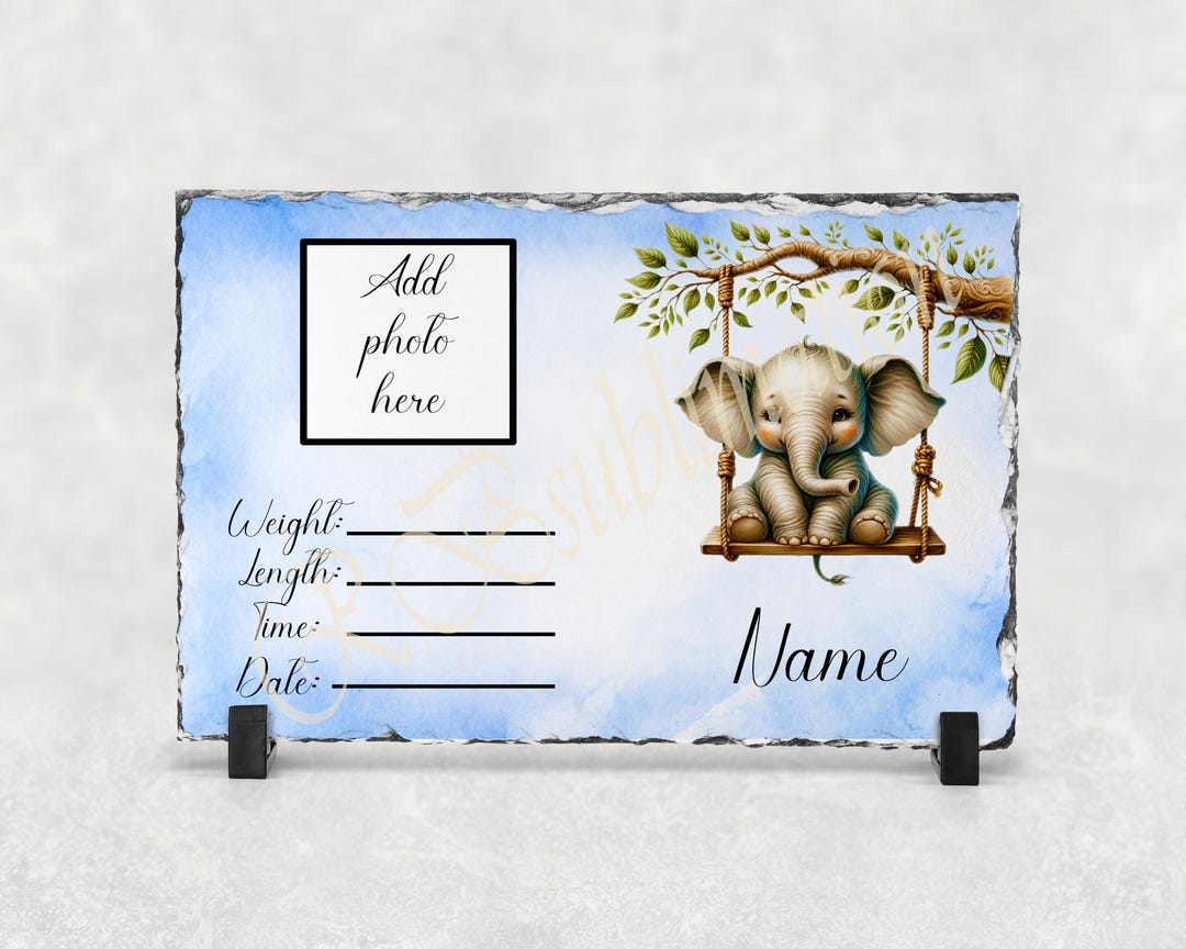 Baby Elephant Birth Announcement Design -birth Announcement Design ...