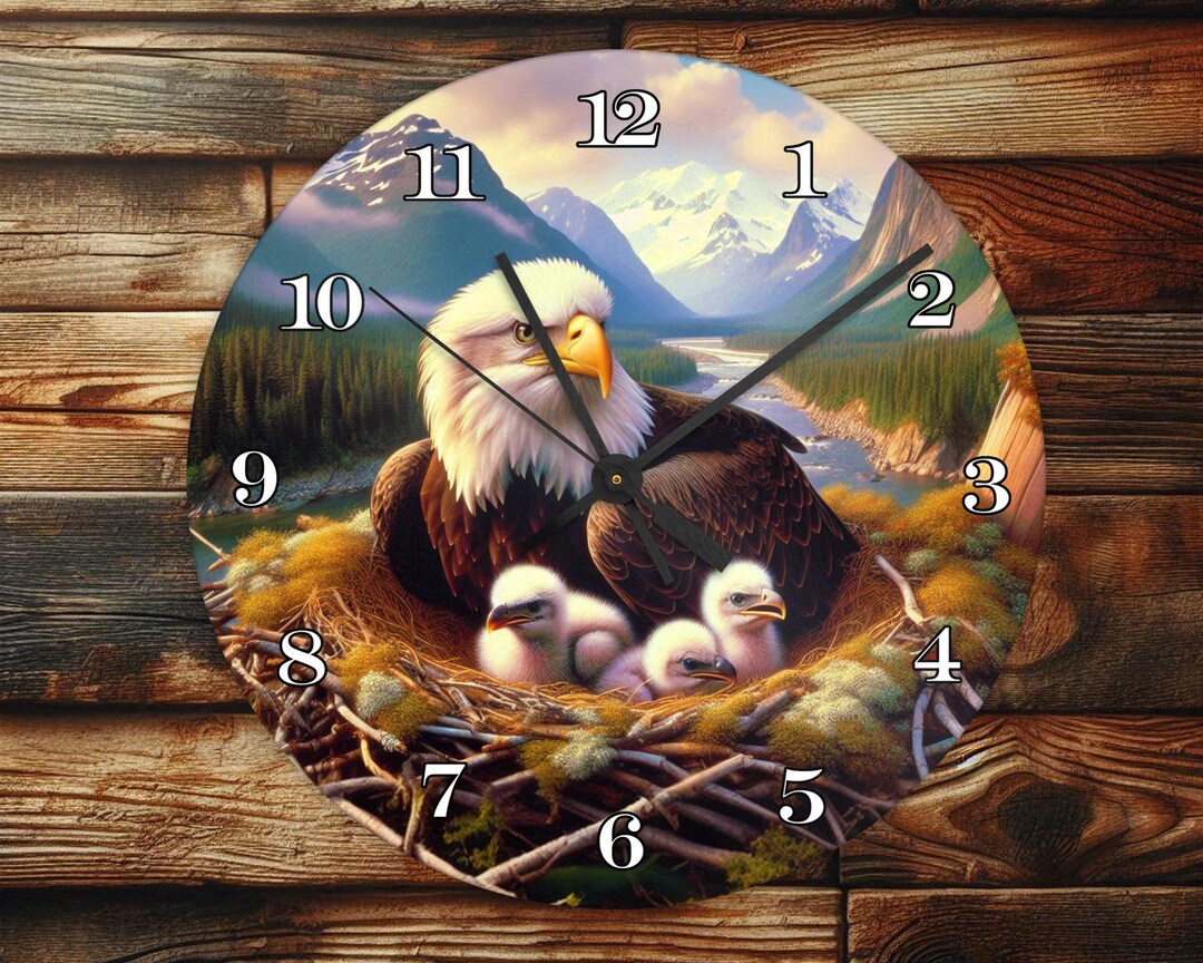 Eagles - Wall Clock Design - With Numbers - PNG Design - Digital Download - Etsy