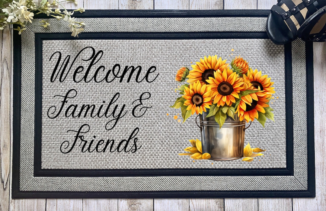 Welcome Family and Friends - Front Door Mat Sublimation Design ...