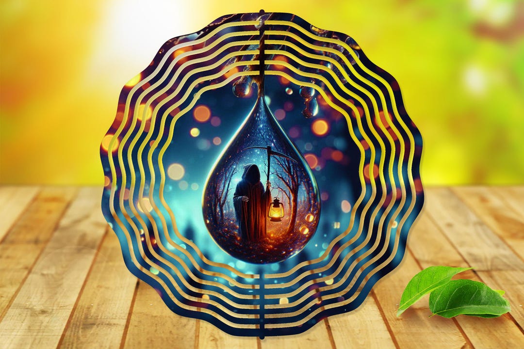 Wind Spinner Sublimation - Reaper in a Raindrop - Wind Spinner Design ...