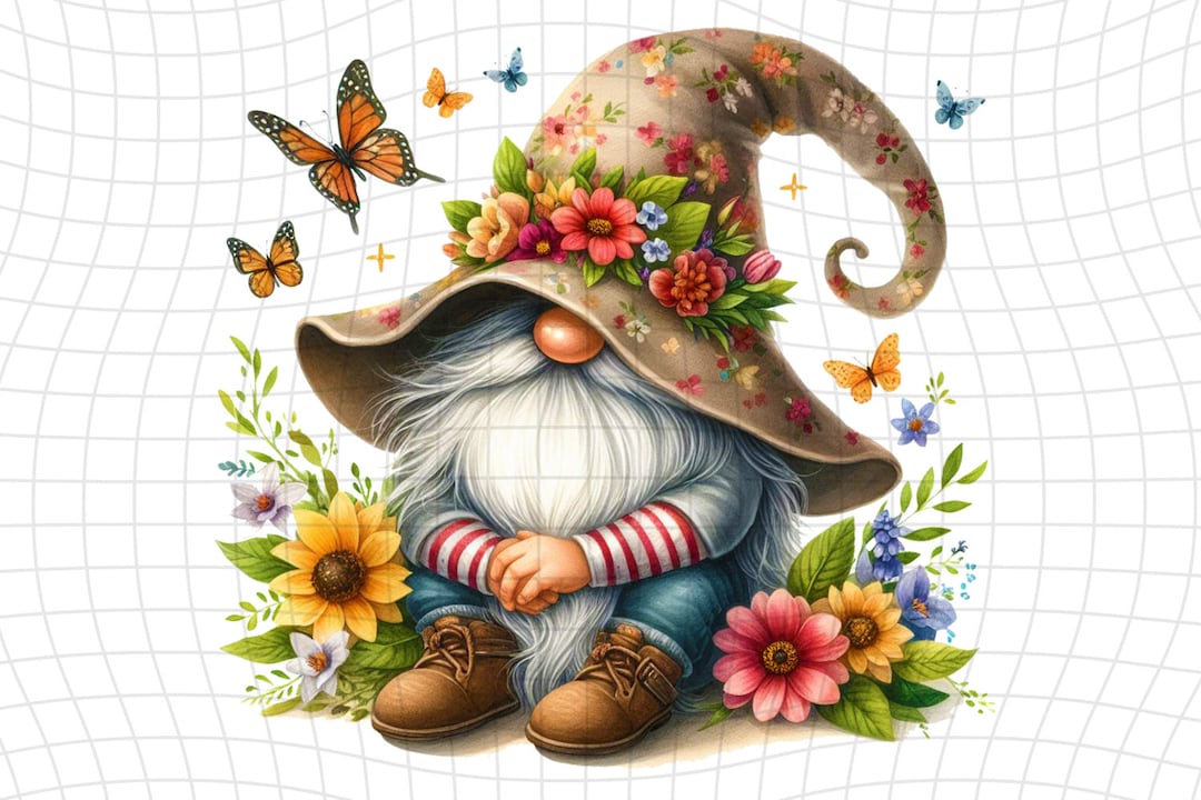Spring Gnome - Spring Clipart - PNG Digital Clipart - Scrapbooking ...