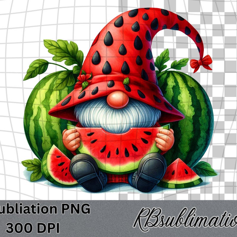Watermelon Gnome - Etsy