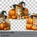 Halloween Cute Kitten- Watercolor Clipart - PNG Digital Clipart ...