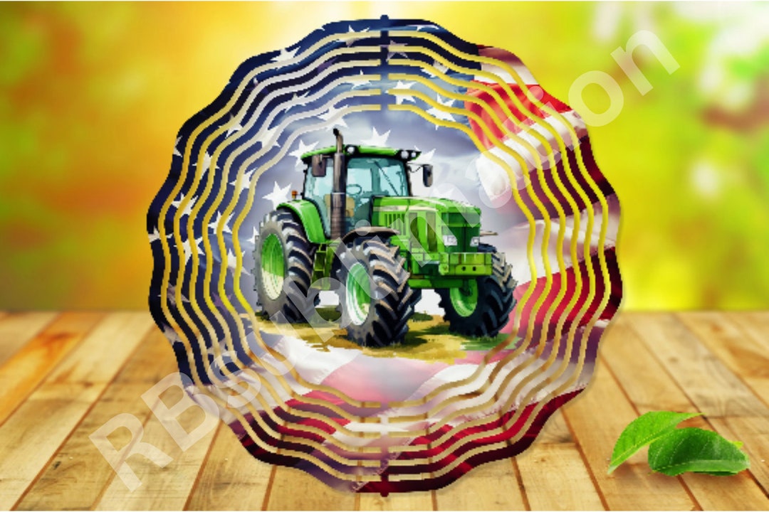 Wind Spinner Sublimation - Tractor - Wind Spinner Design - 10 Inch ...