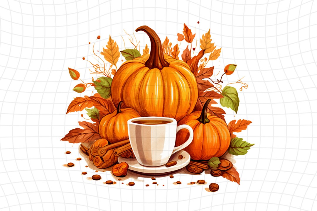 Pumpkin Spice- Watercolor Clipart - PNG Digital Clipart - Scrapbooking ...