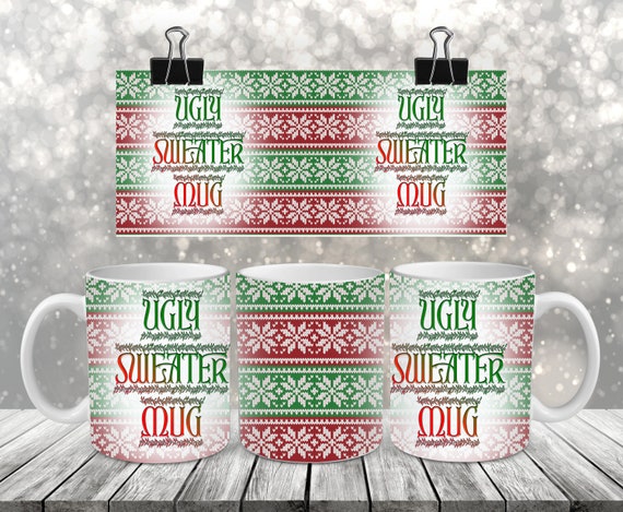 Ugly Sweater Mug Coffee Mug Sublimation Coffee Mug Wrap - Etsy