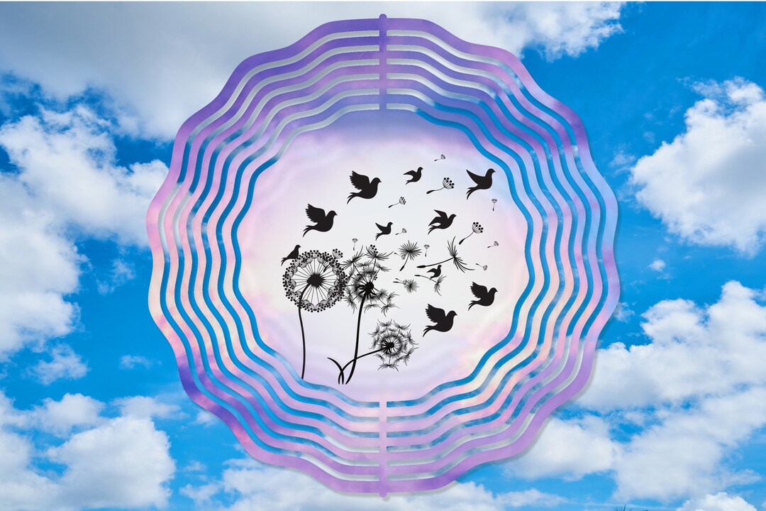 Wind Spinner Sublimation - Dandeions and Doves - Wind Spinner Design ...