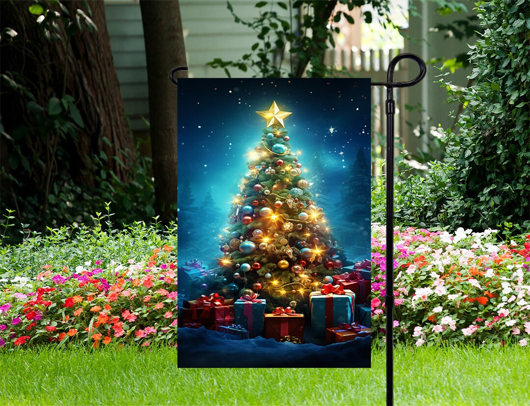 Christmas Tree- Garden Flag 12"x 18" - Garden Flag - PNG Digital ...
