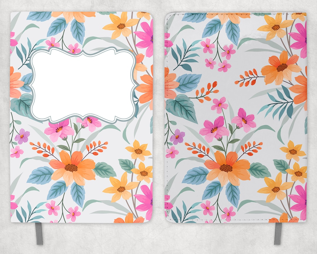 Journal Sublimation - Spring Flowers Add Text - Journal Wrap - PNG ...