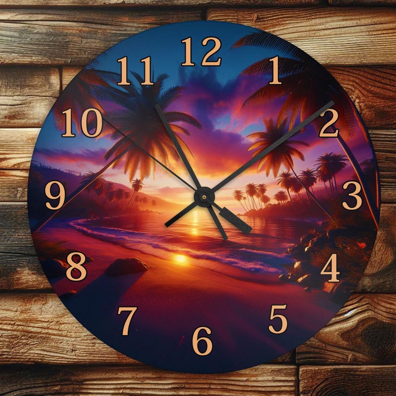 Beach Clock - Etsy