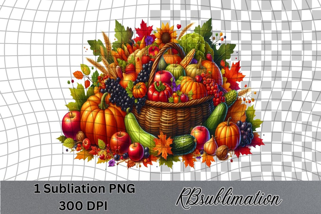 Autumn Harvest - Watercolor Clipart - PNG Digital Clipart ...