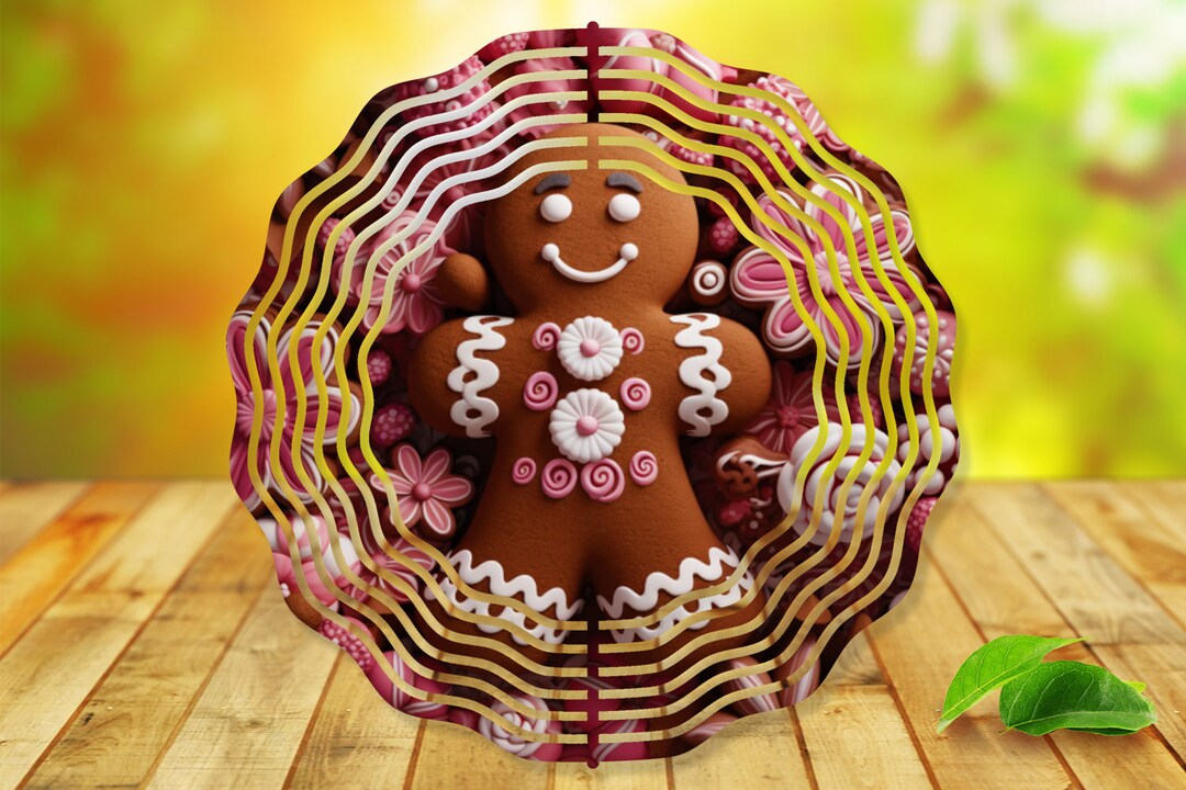 Wind Spinner Sublimation - Ginergerbread Man - Wind Spinner Design - 10 ...