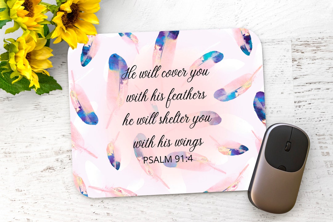 Psalm 91 4 - Mouse Pad Sublimation - PNG Design Instant Download - Etsy