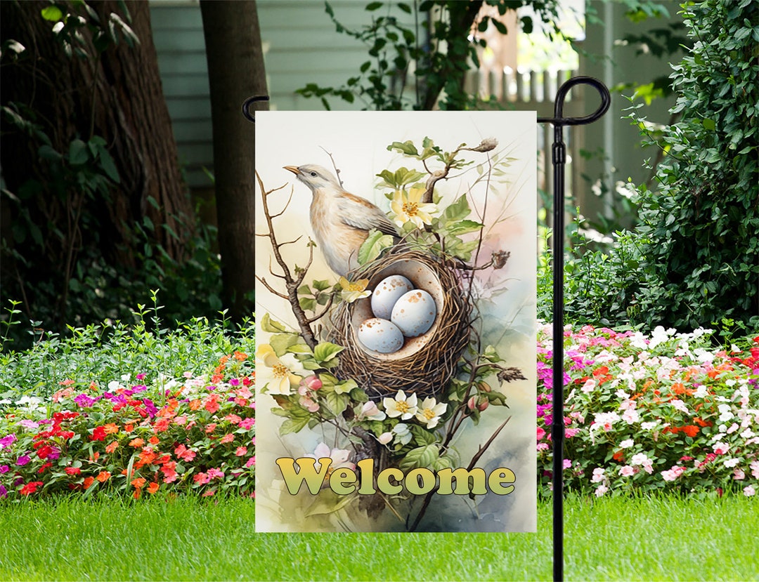 Welcome Birds Nest- Garden Flag 12"x 18" - Garden Flag - PNG Digital ...