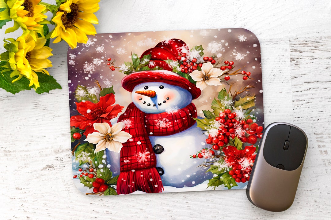 Winter Snowman - Sublimation Mouse Pad - Rectangle Mouse Pad - PNG ...