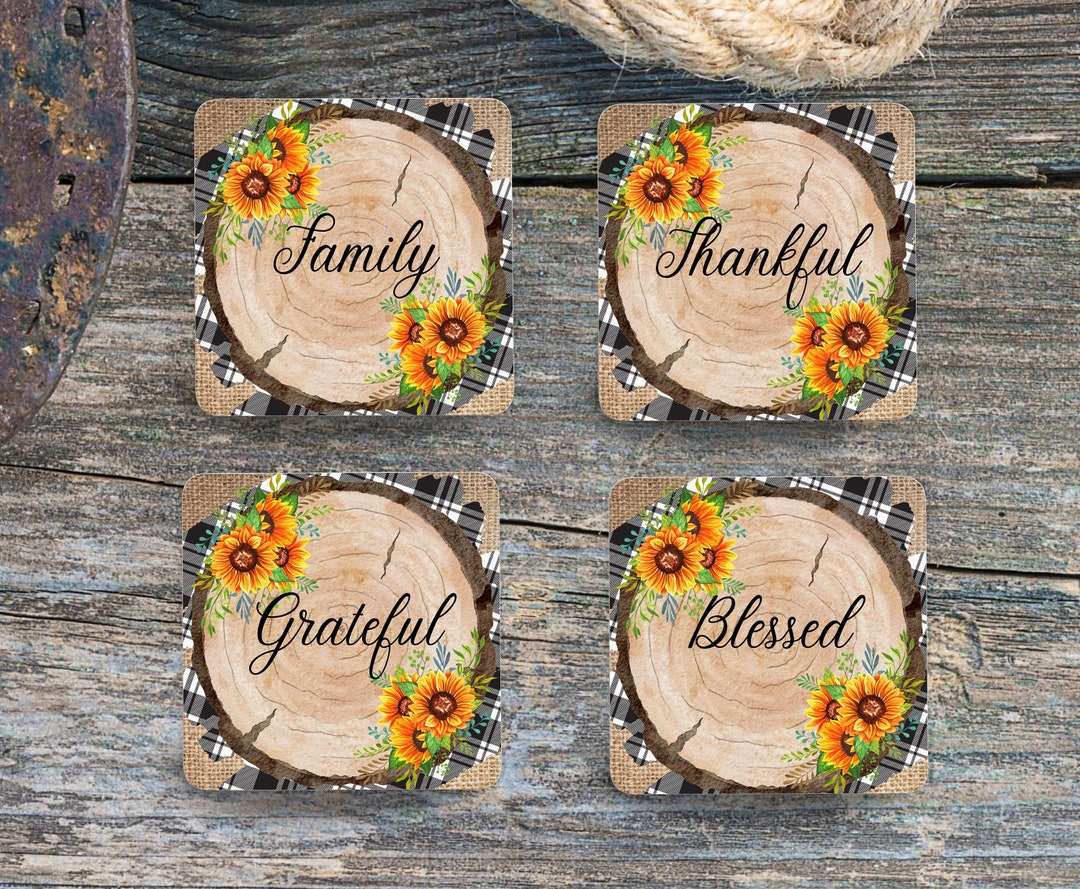 Sublimation Square Coasters - Inspirational - Set of 4 Coaster Design ...