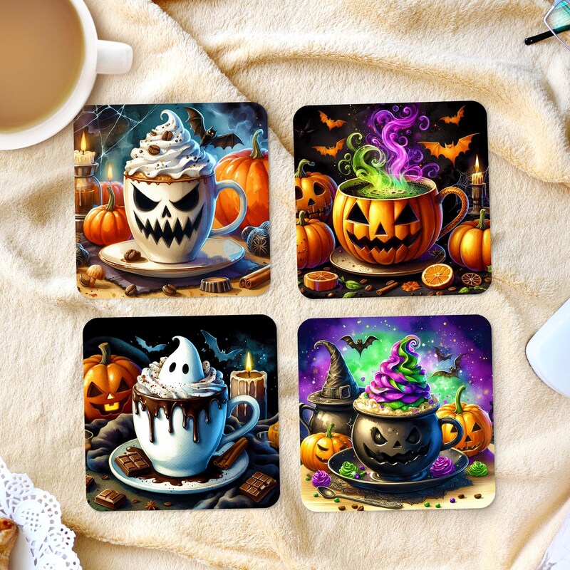 Halloween Coasters - Etsy