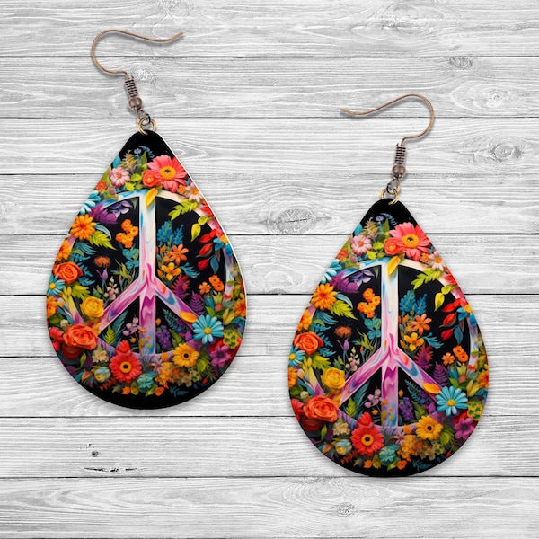 Peace Earrings - Etsy