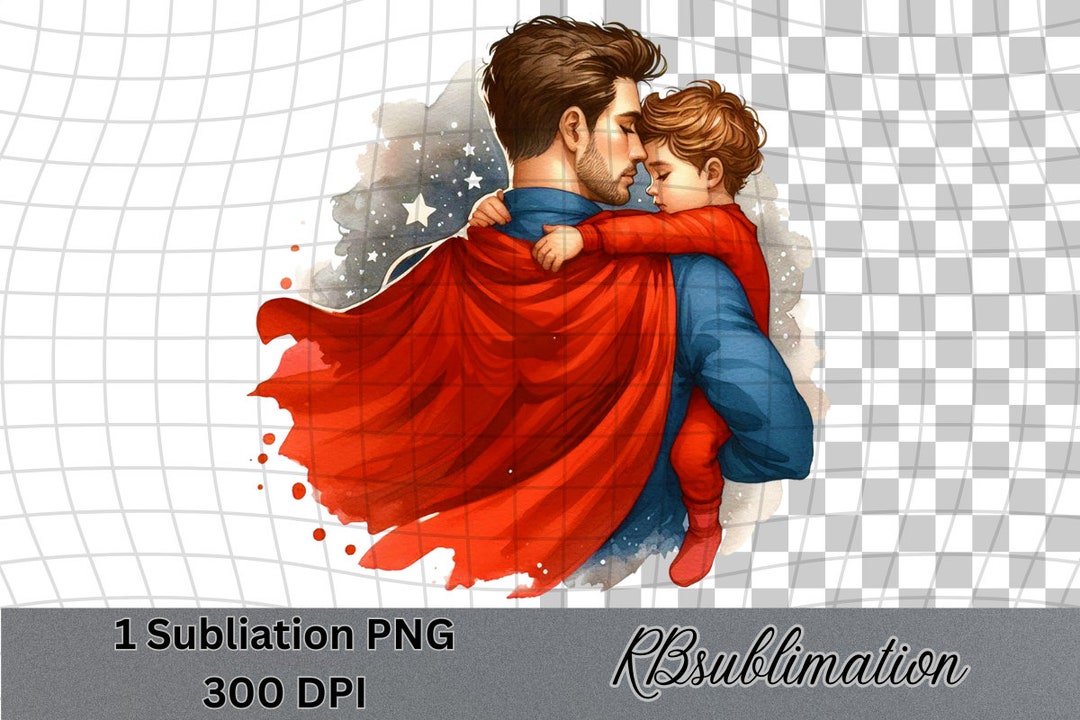 Father and Son - Fathers Day - Watercolor Clipart - PNG Digital Clipart ...