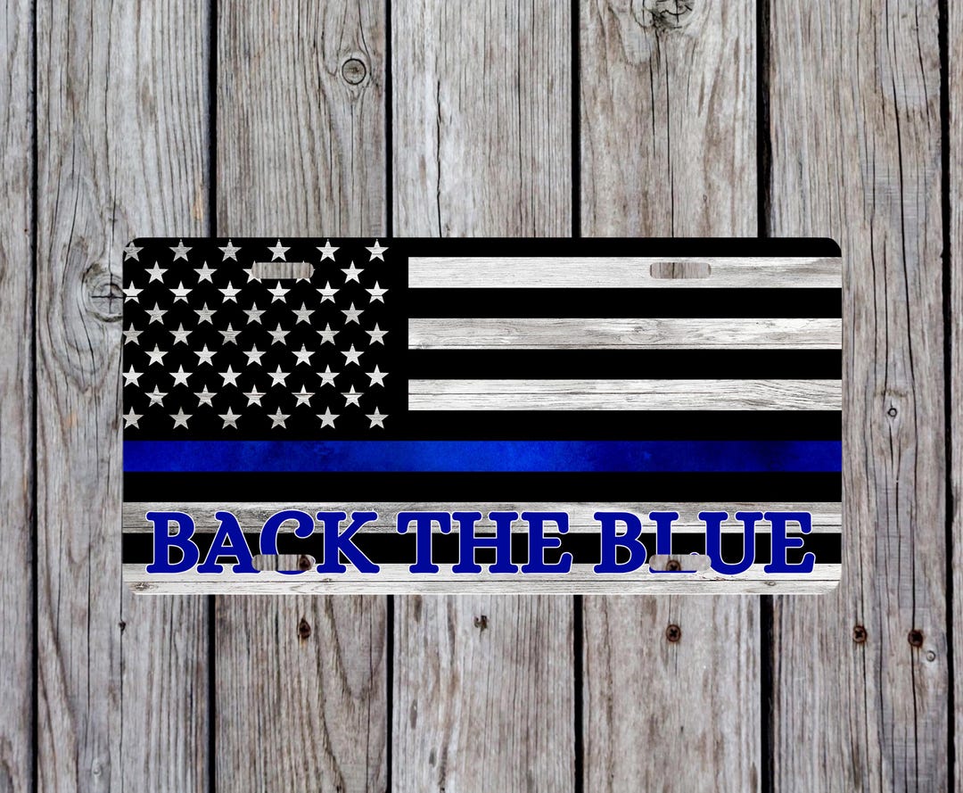 Back the Blue - License Plate Design - PNG Digital Download ...