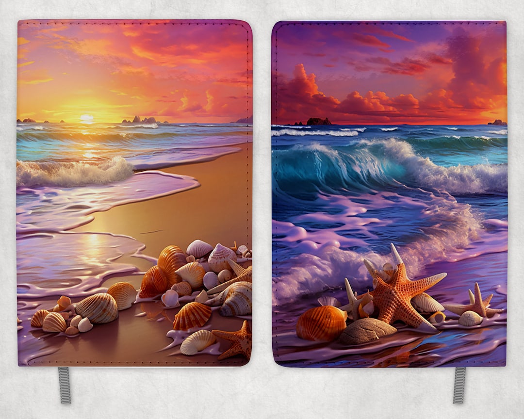 Journal Sublimation - 3D Beach at Sunset - Journal Wrap - PNG Design - Etsy