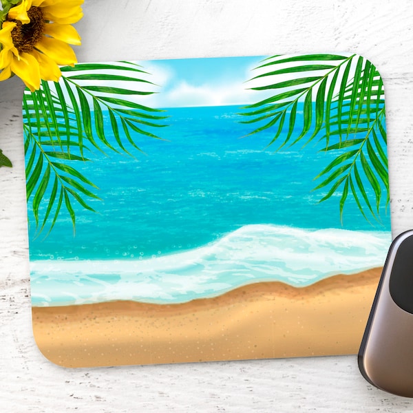 Beach Scene Mouse Pad - Etsy
