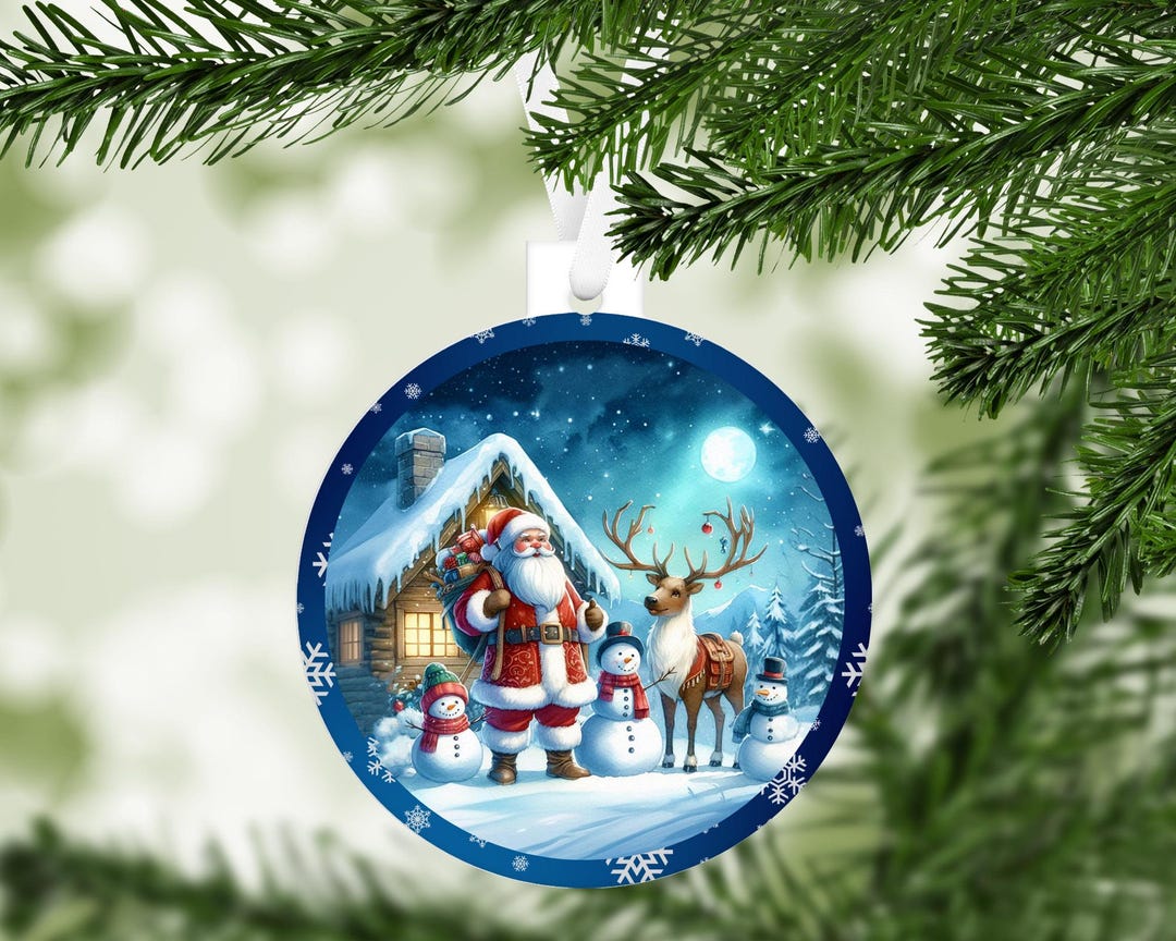 Santa Ornament - PNG Design - Digital Download - Etsy