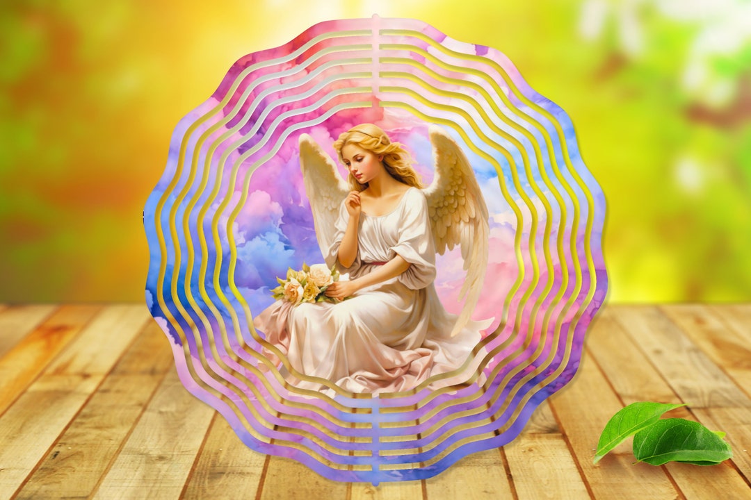 Wind Spinner Sublimation - Angel - Wind Spinner Design - 10 Inch - PNG ...