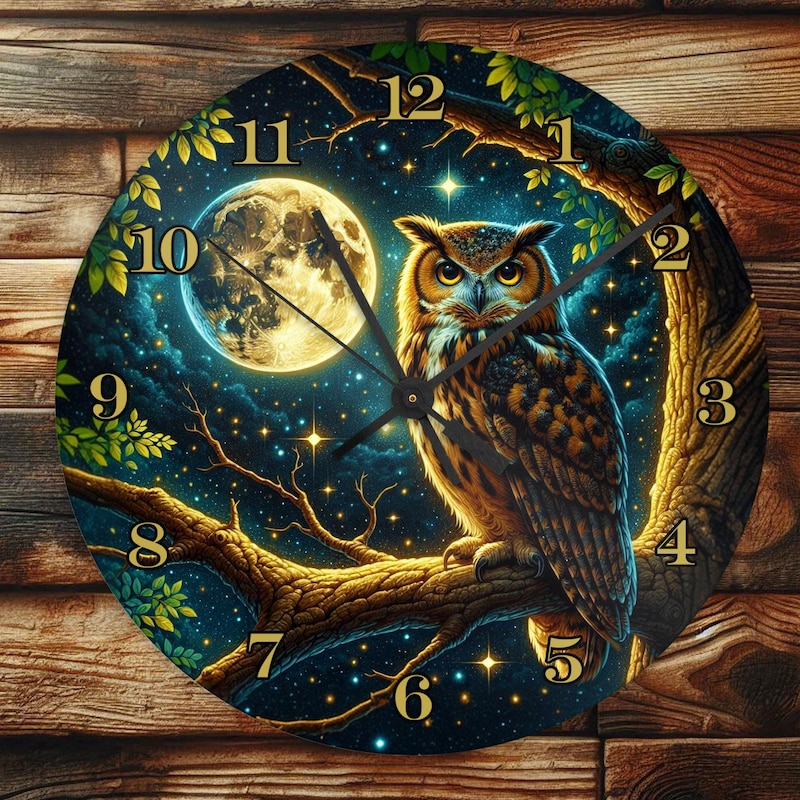 Owl Clock - Etsy