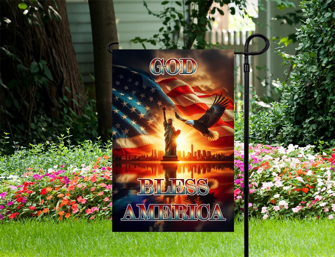God Bless America - Garden Flag 12"x 18" - Garden Flag - PNG Digital ...