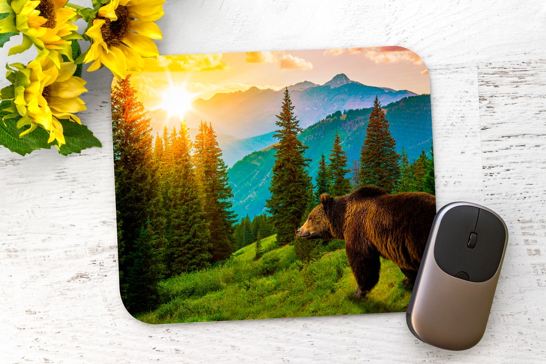 Sublimation Mouse Pad - Bear Overlook - Rectangle Mouse Pad - PNG Design Instant Download - Etsy
