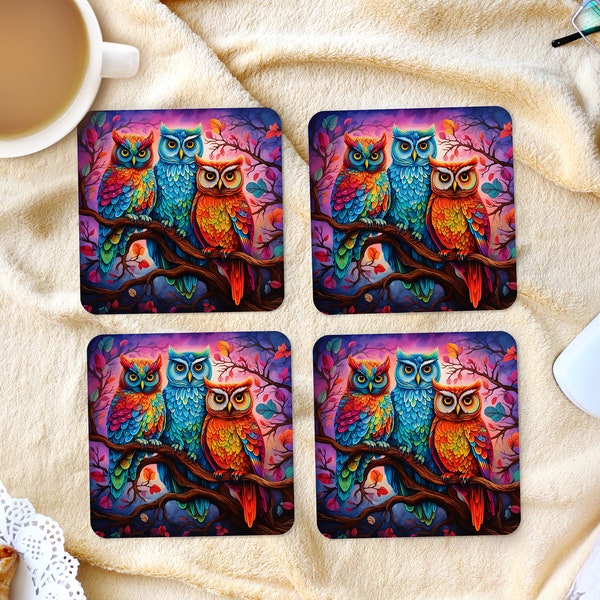 Owl Coasters - Etsy