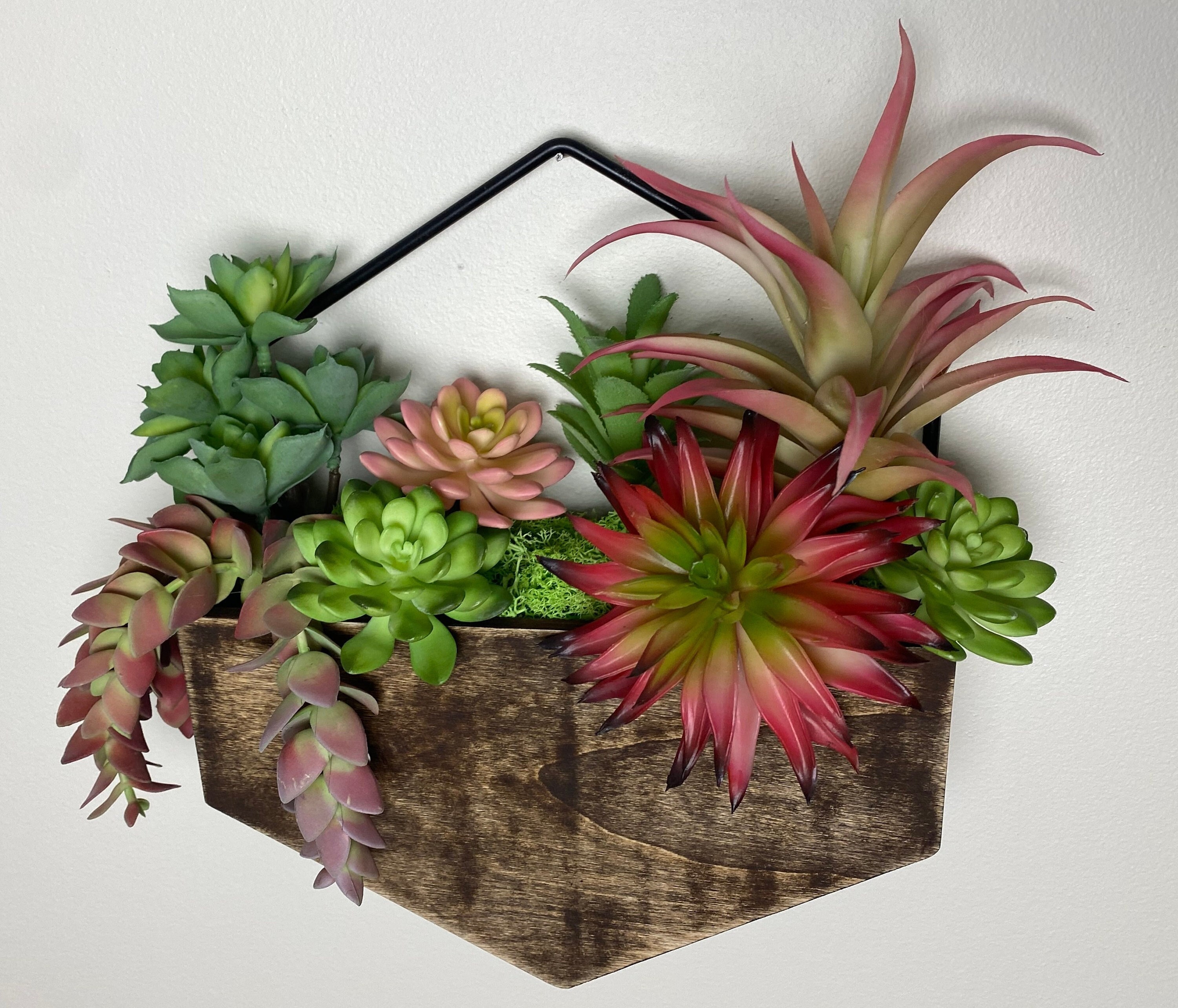 Succulent Wall Hanging Wall Planter Faux Succulent Wall Decor Succulent ...
