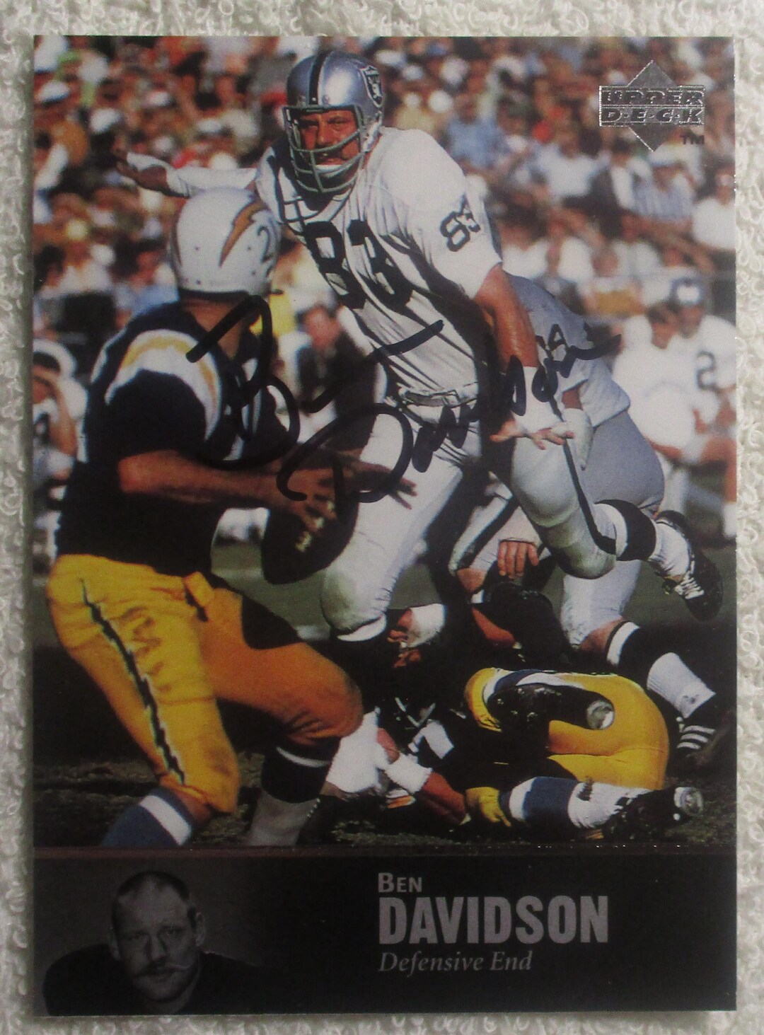 Ben Davidson Highlights Autographed Card Raiders No COA - Etsy