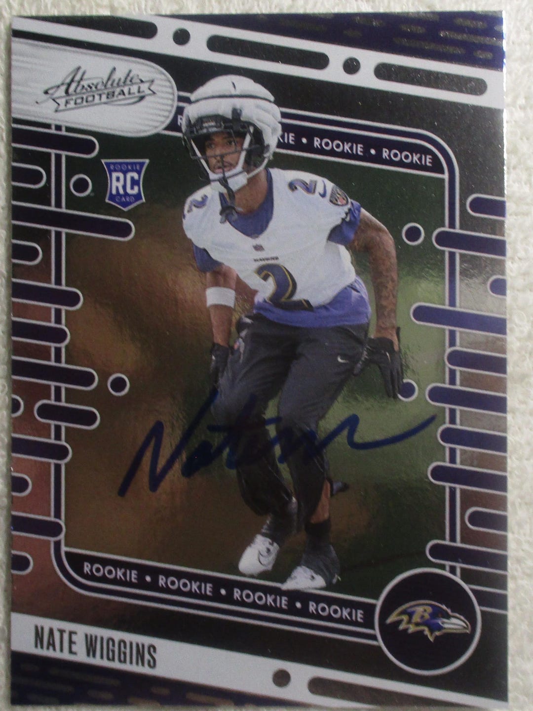 Nate Wiggins Rookie Autographed Card Ravens No COA - Etsy