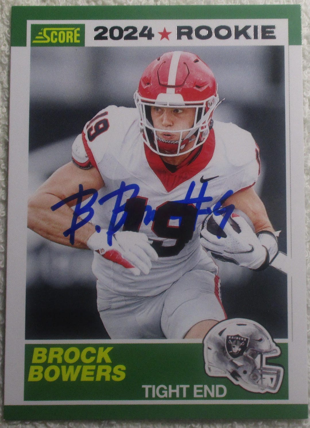 Brock Bowers Rookie Autographed Card Raiders No COA - Etsy