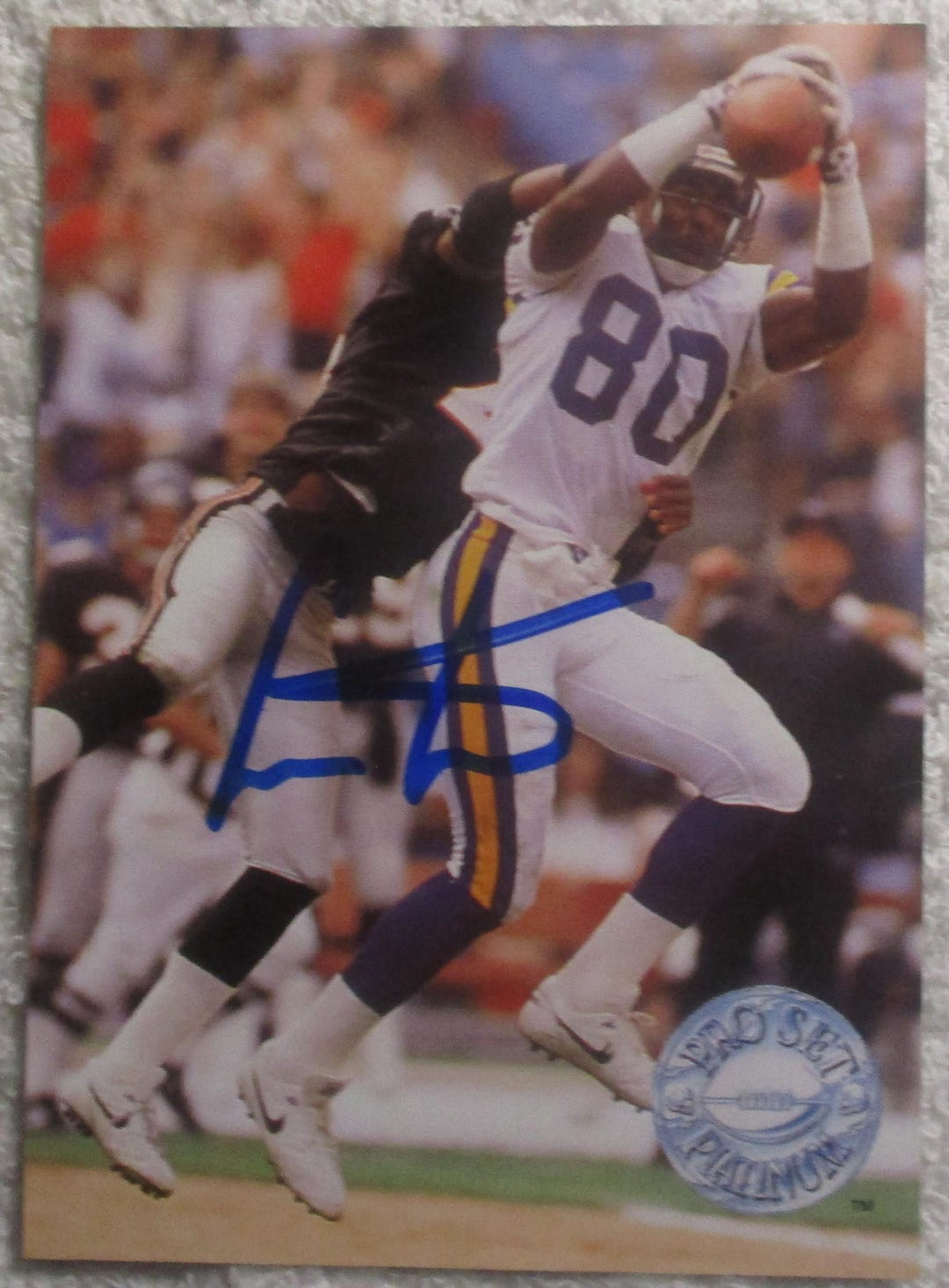 Cris Carter Autographed Card Vikings No COA - Etsy