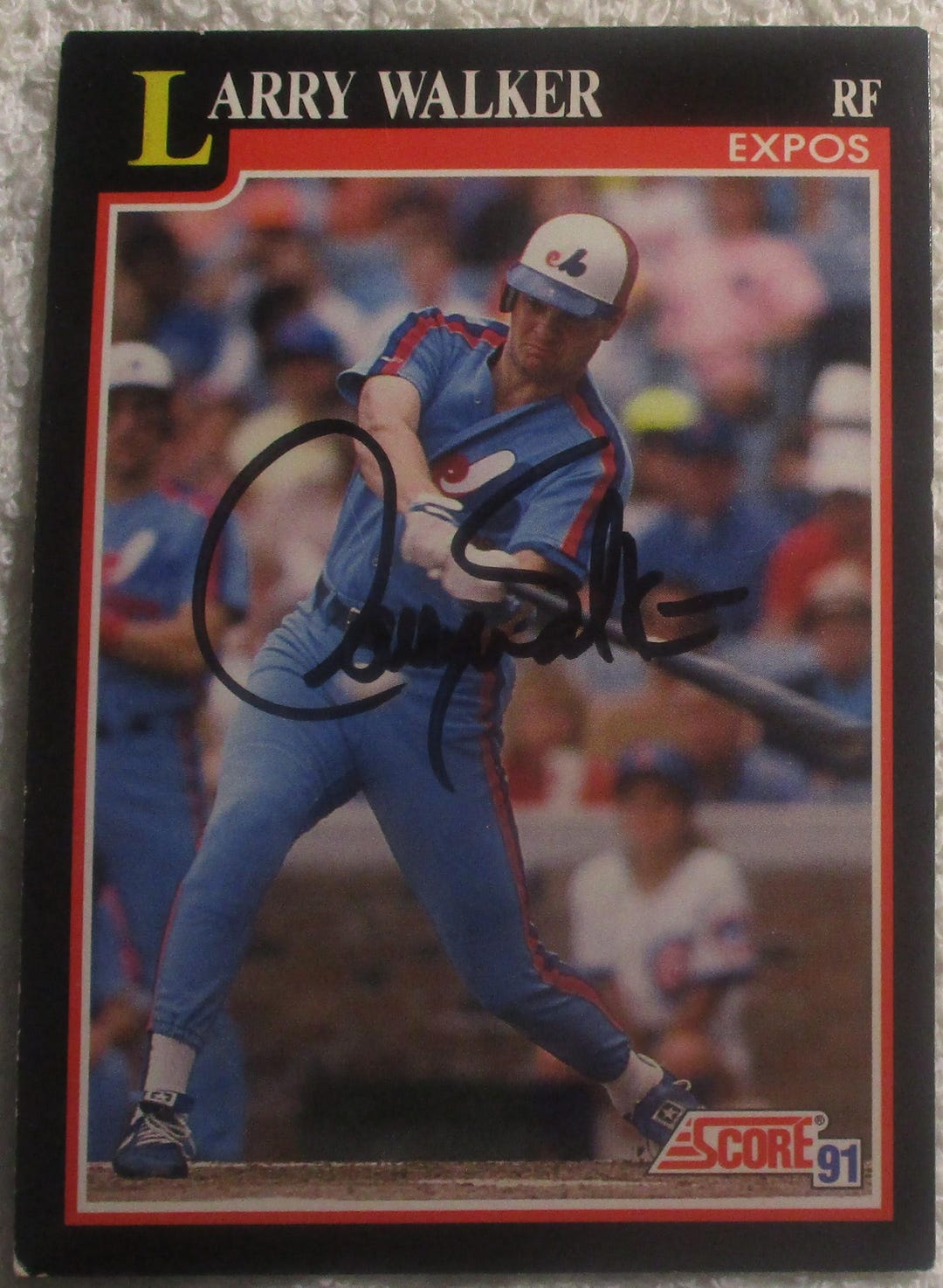 Larry Walker Autographed Card Expos No COA - Etsy