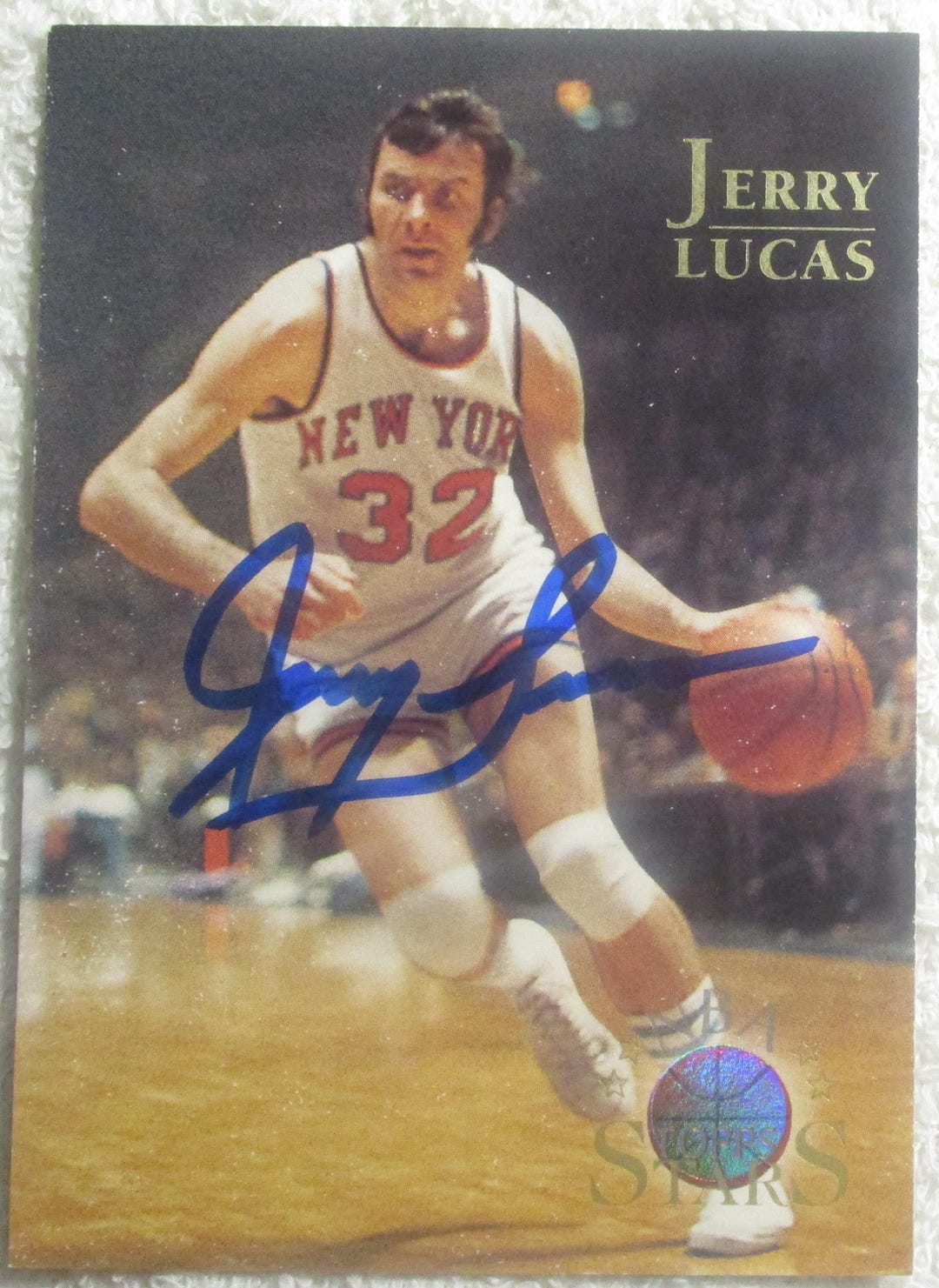 Jerry Lucas NBA Stars Autographed Card Knicks No COA - Etsy
