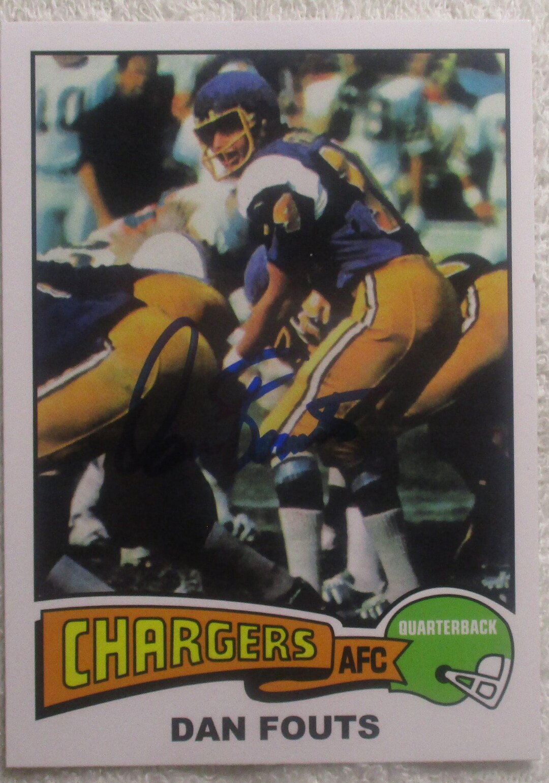 Dan Fouts Autographed Card Chargers No COA - Etsy