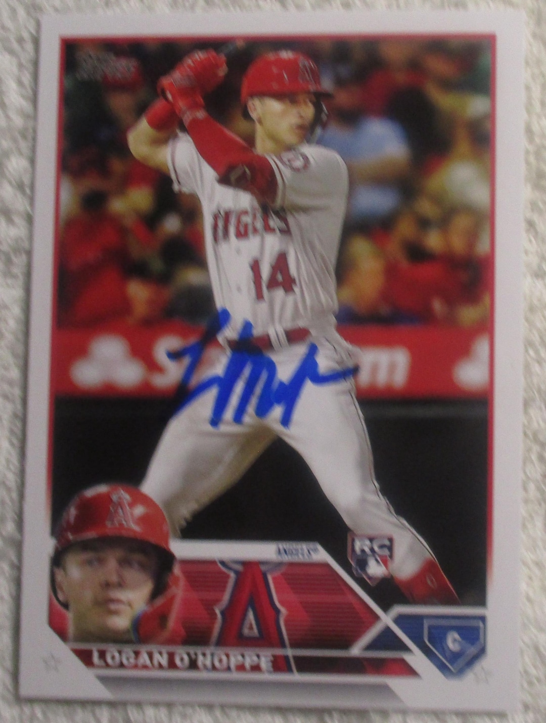 Logan O'hoppe Rookie Autographed Card Angels No COA - Etsy