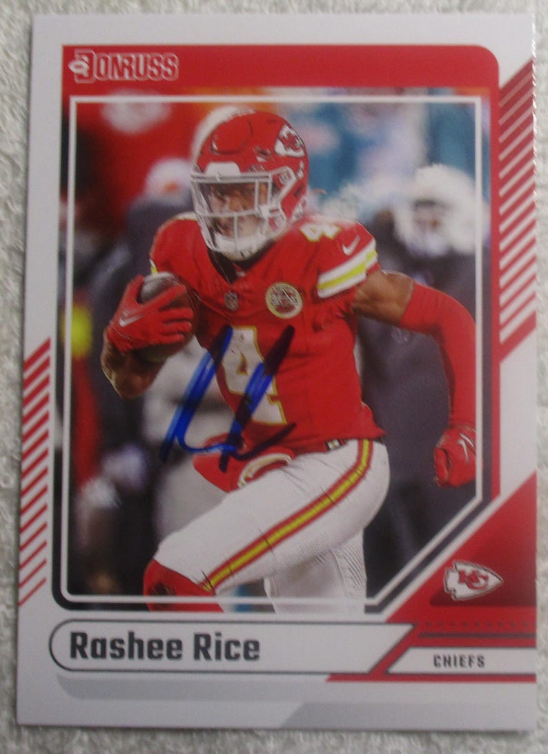 Rashee Rice Autographed Card Chiefs No COA - Etsy