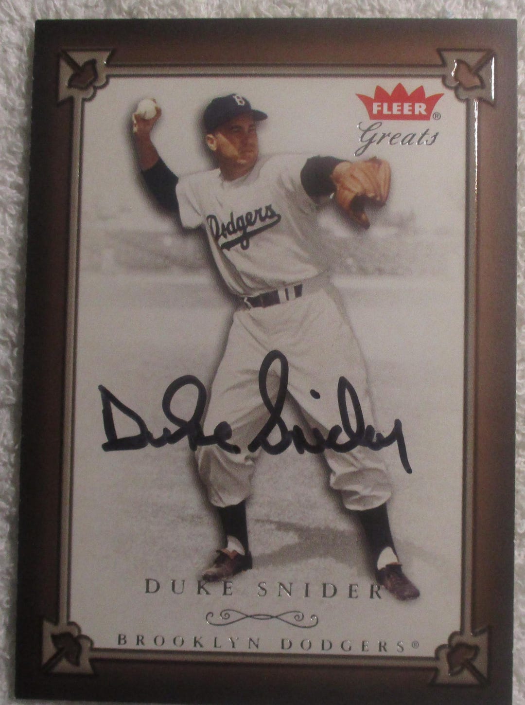 Duke Snider Greats Autographed Card Dodgers No COA - Etsy