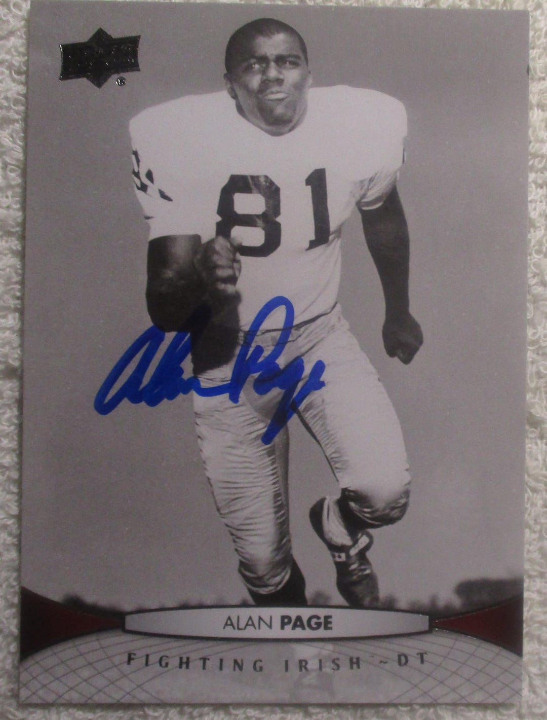 Alan Page Autographed Card Vikings / Fighting Irish No COA - Etsy