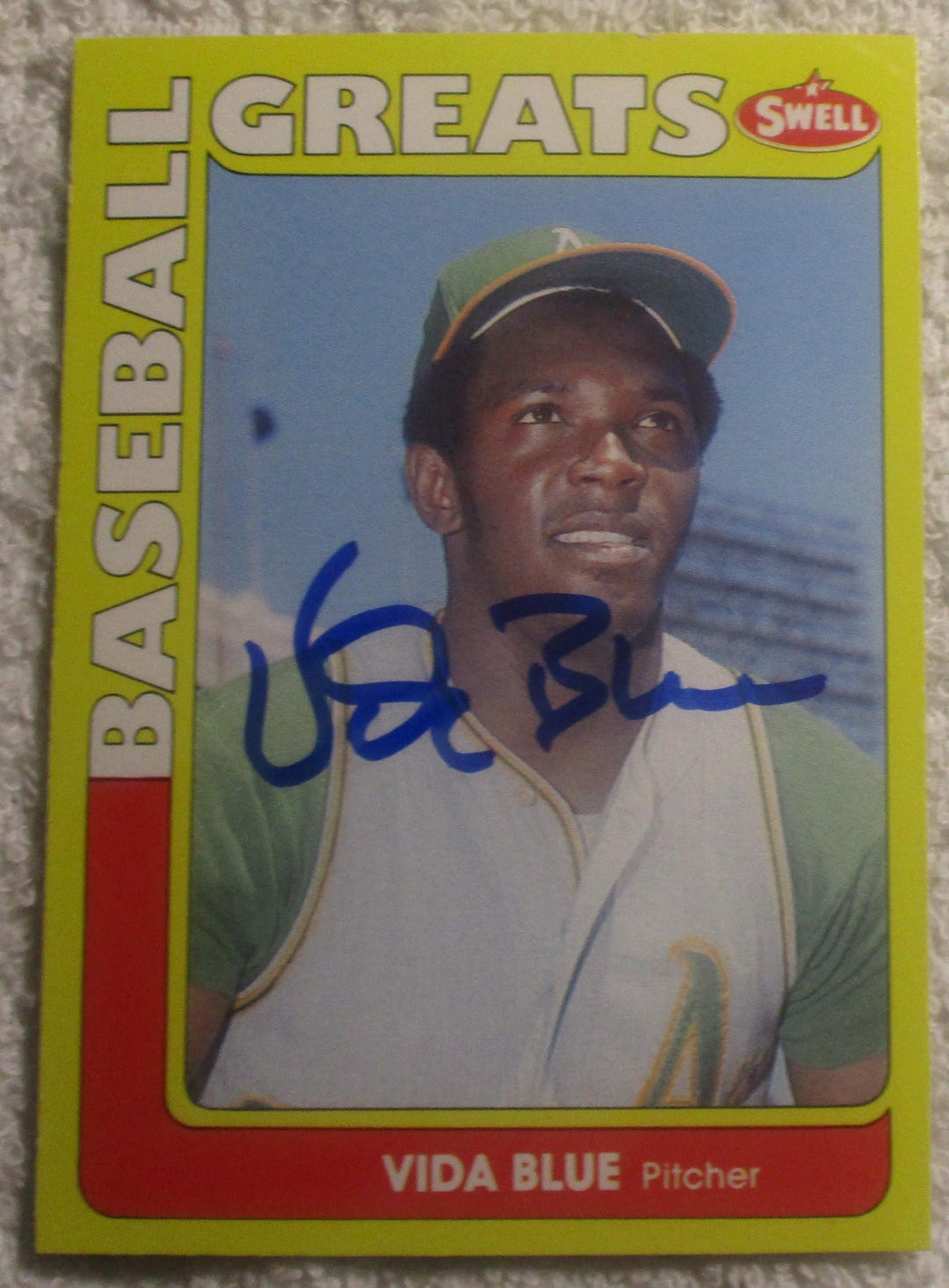 Vida Blue Baseball Greats Autographed Card Athletics No COA - Etsy