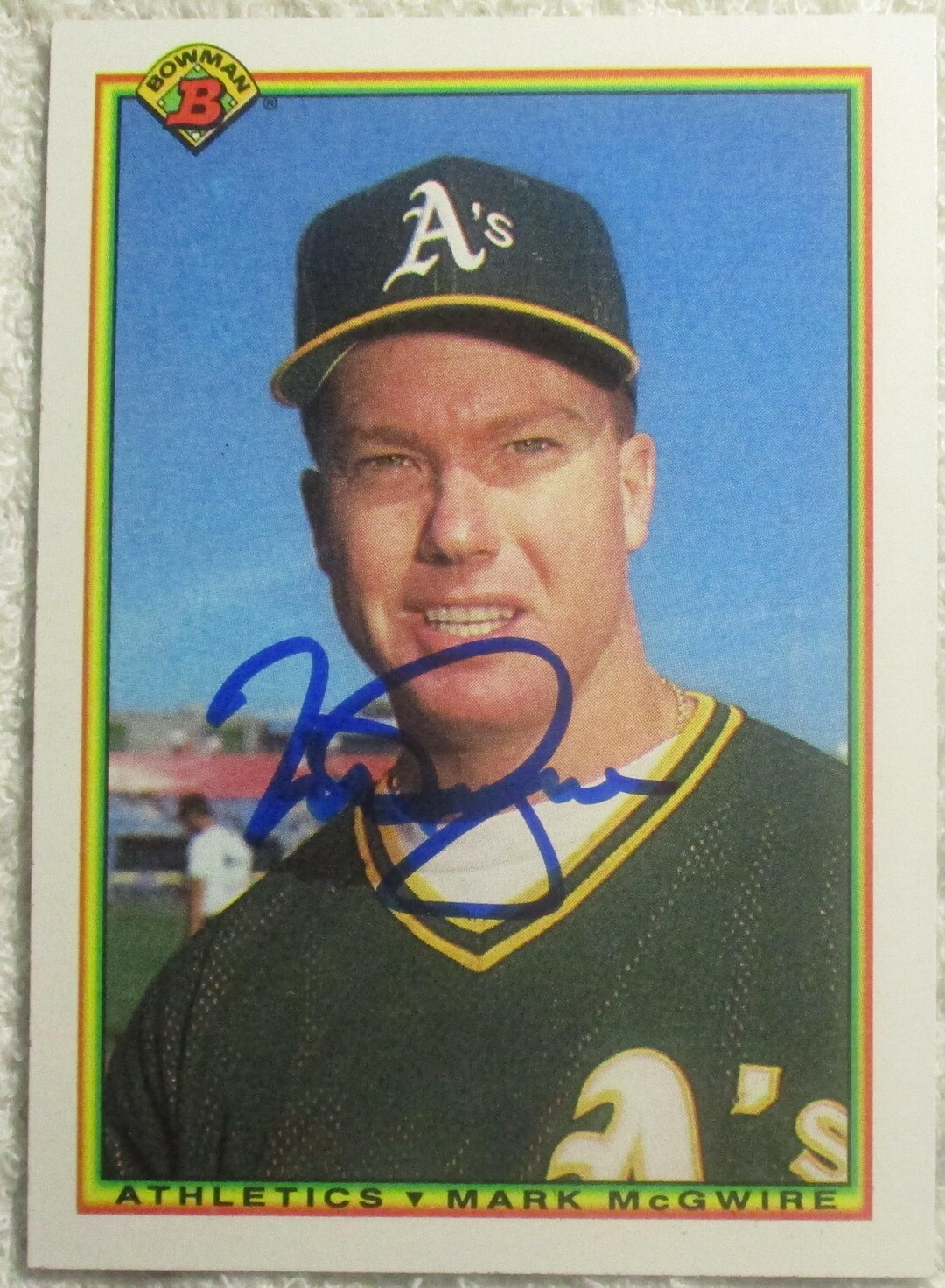 Mark Mcgwire Autographed Card Athletics No COA - Etsy